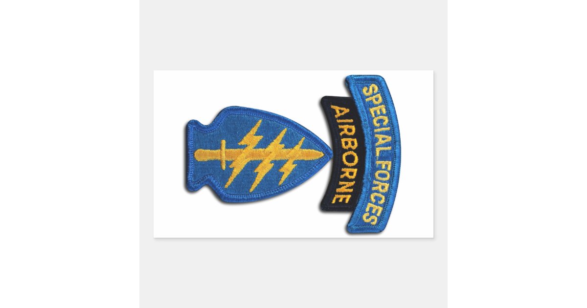 Special Forces green Berets SF SFG SOF Veterans Rectangular Sticker | Zazzle