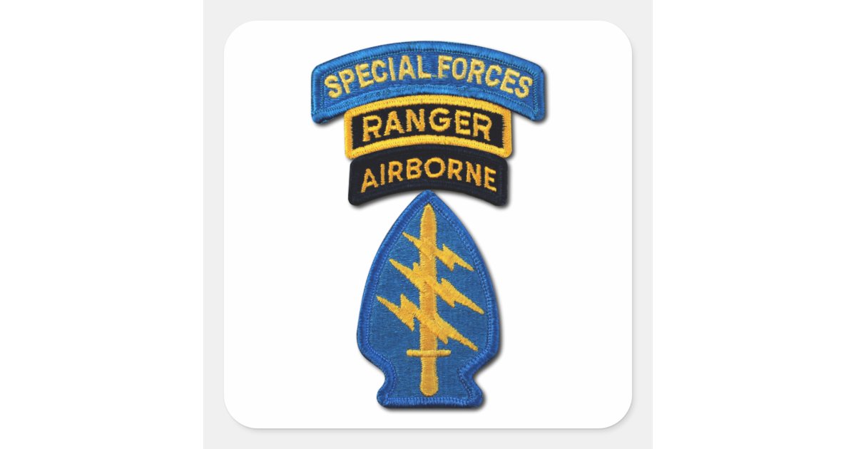 Special Forces Group Green Berets SF SOF SFG SOC Square Sticker | Zazzle