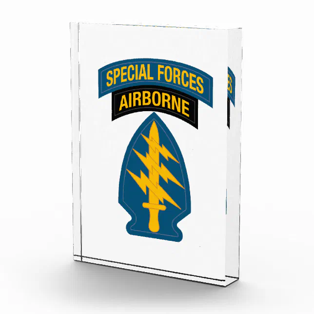 Special Forces insignia Airborne Tab Acrylic Award | Zazzle