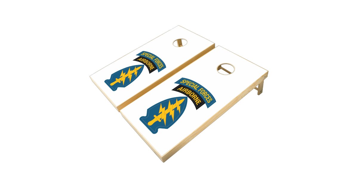 Special Forces insignia Airborne Tab Cornhole Set | Zazzle