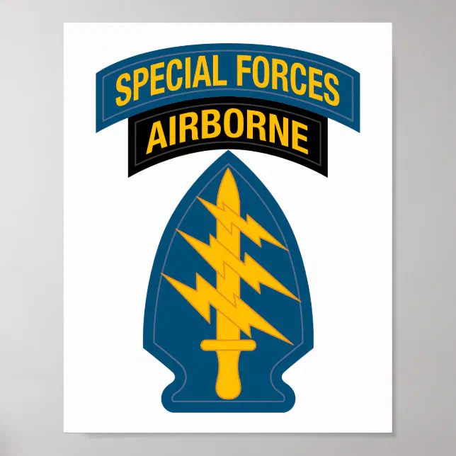 Special Forces insignia Airborne Tab Poster | Zazzle