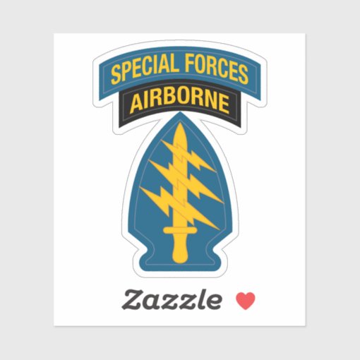 Special Forces insignia Airborne Tab Sticker | Zazzle