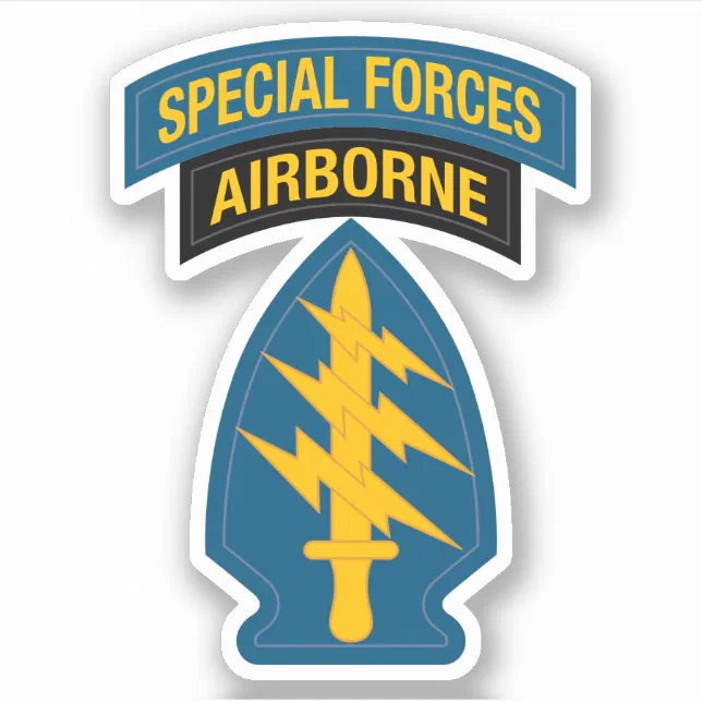 Special Forces insignia Airborne Tab Sticker | Zazzle