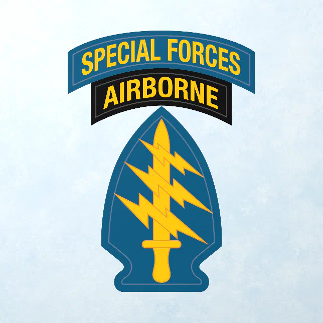 Special Forces insignia Airborne Tab Wall Decal | Zazzle