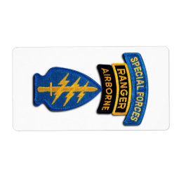 Special Forces Rangers SF SFG SOF Veterans Patch Label | Zazzle