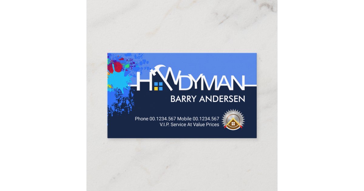 Special Handyman Signage Home Repairs Business Card | Zazzle