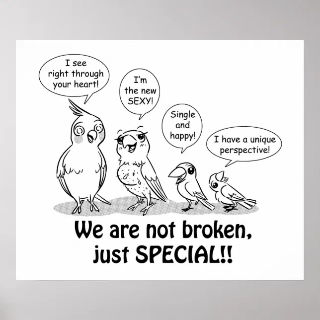 Special need birds poster | Zazzle