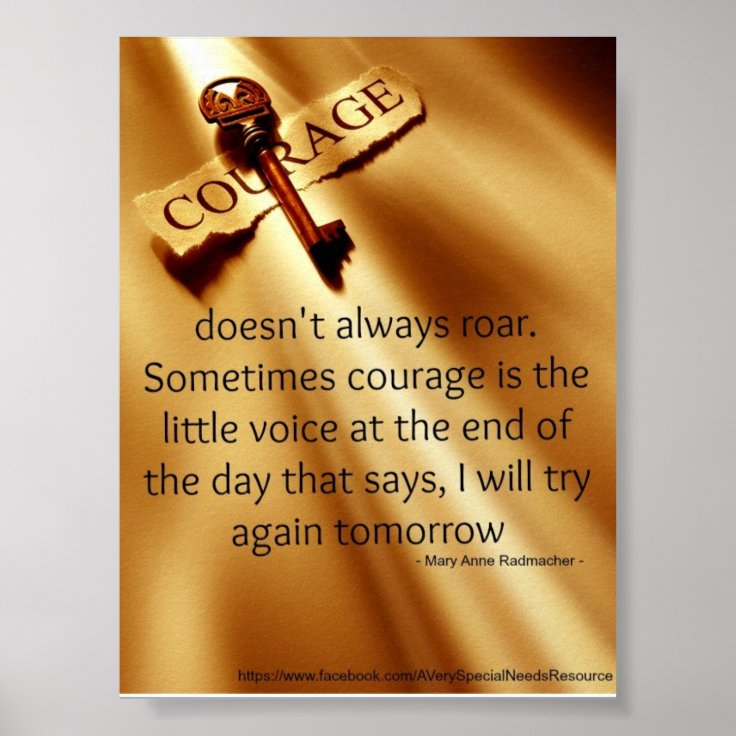 Special Needs Courage Poster | Zazzle