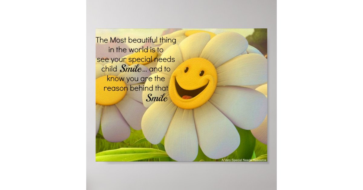 Special Needs Smile Poster | Zazzle
