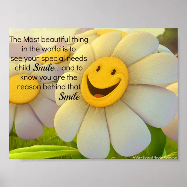 Special Needs Smile Poster | Zazzle