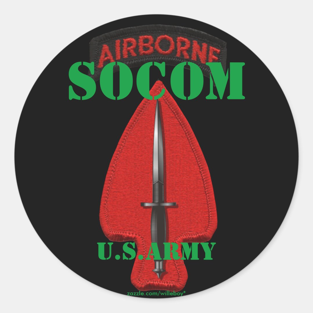 Special Ops USASOC PSYOP Veterans Vets Classic Round Sticker | Zazzle
