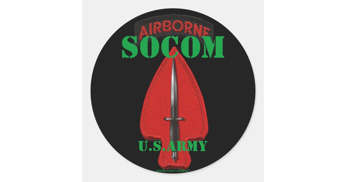 Special Ops USASOC PSYOP Veterans Vets Classic Round Sticker | Zazzle