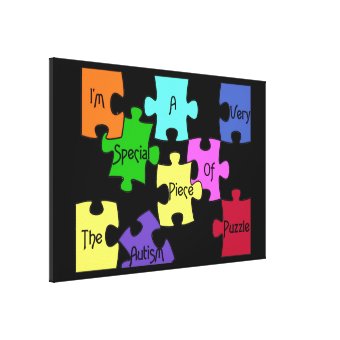 Special Piece Of The Autism Puzzle Premium Canvas | Zazzle
