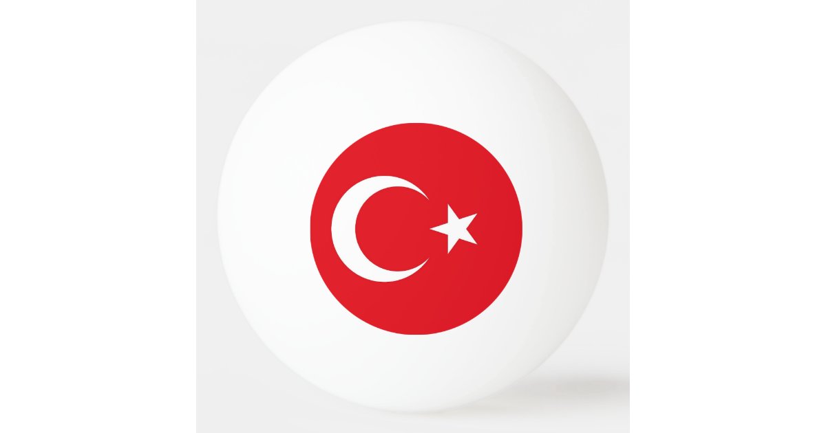 Special ping pong ball with Flag of Turkey | Zazzle