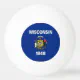 Special ping pong ball with Flag of Wisconsin, USA | Zazzle
