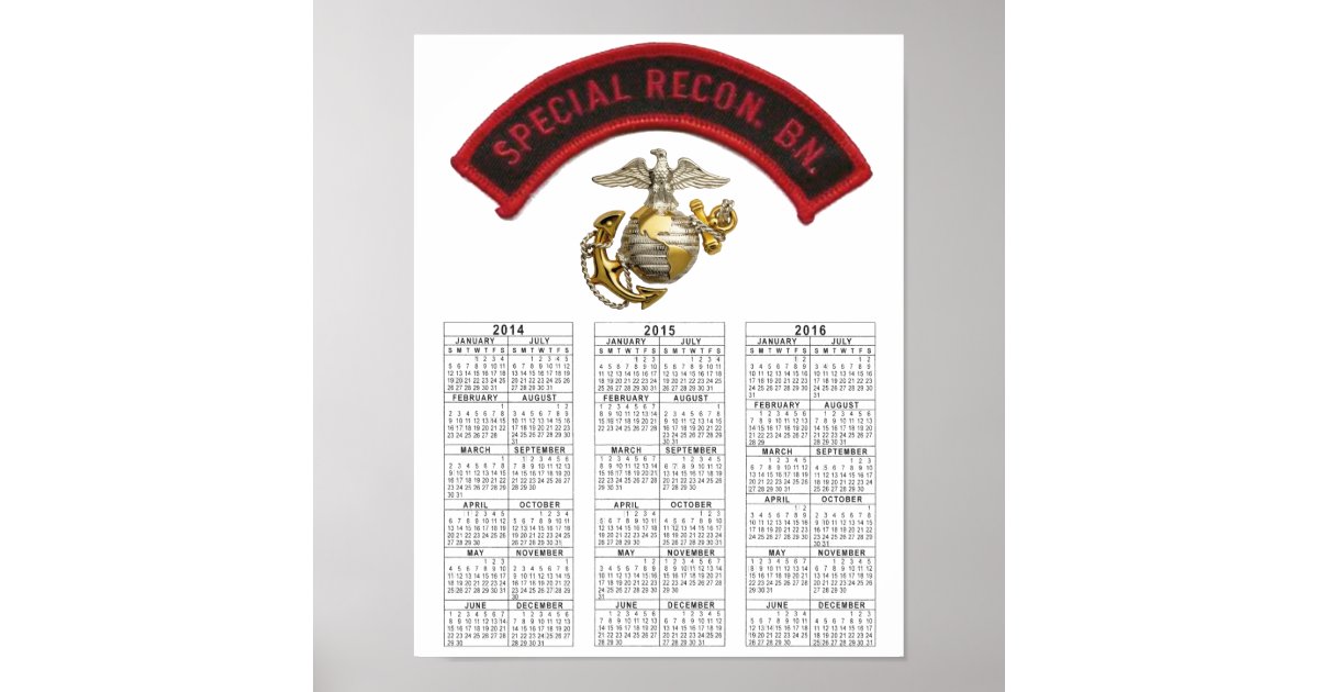 SPECIAL RECON BATTALION USMC POSTER | Zazzle