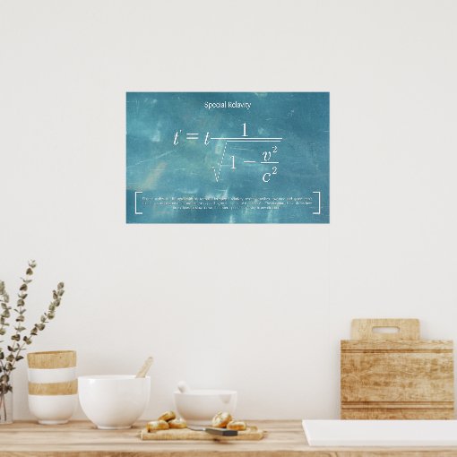 Special Relativity - Math Poster | Zazzle