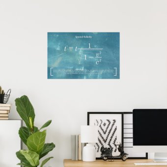 Special Relativity - Math Poster | Zazzle