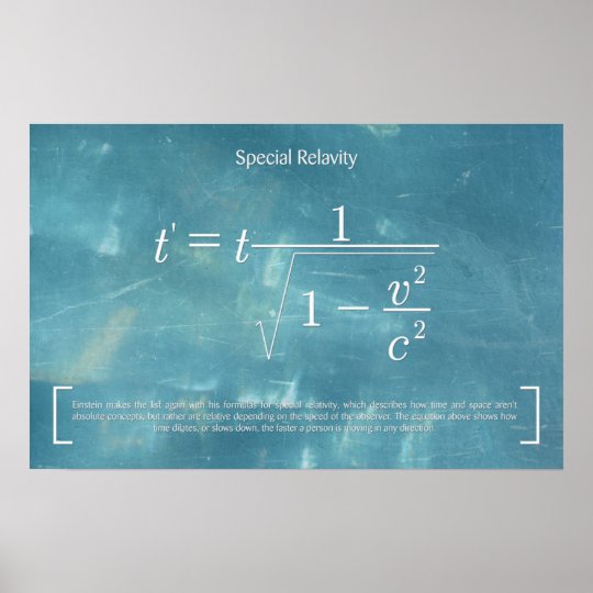 Special Relativity - Math Poster | Zazzle.com
