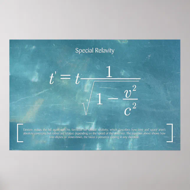 Special Relativity - Math Poster | Zazzle