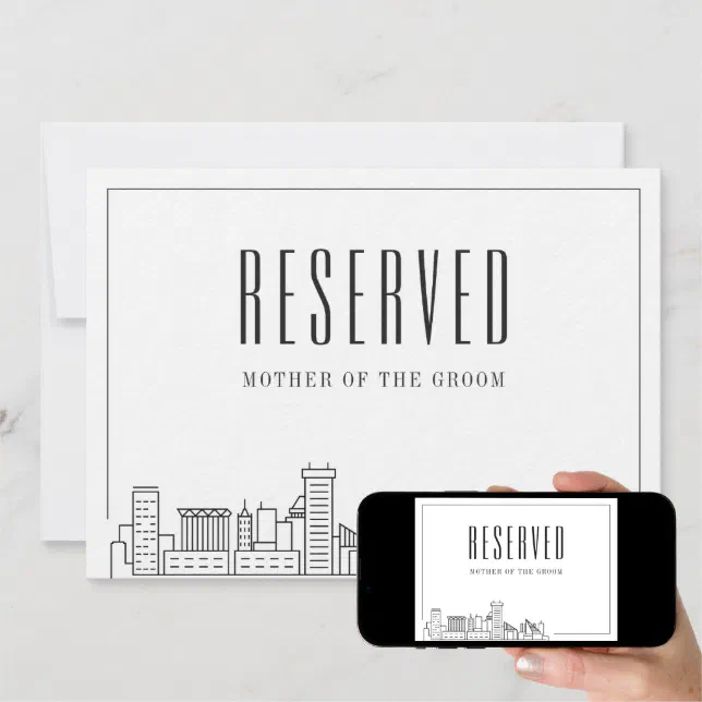 Special Reserved Seat | Baltimore Wedding Invitation | Zazzle