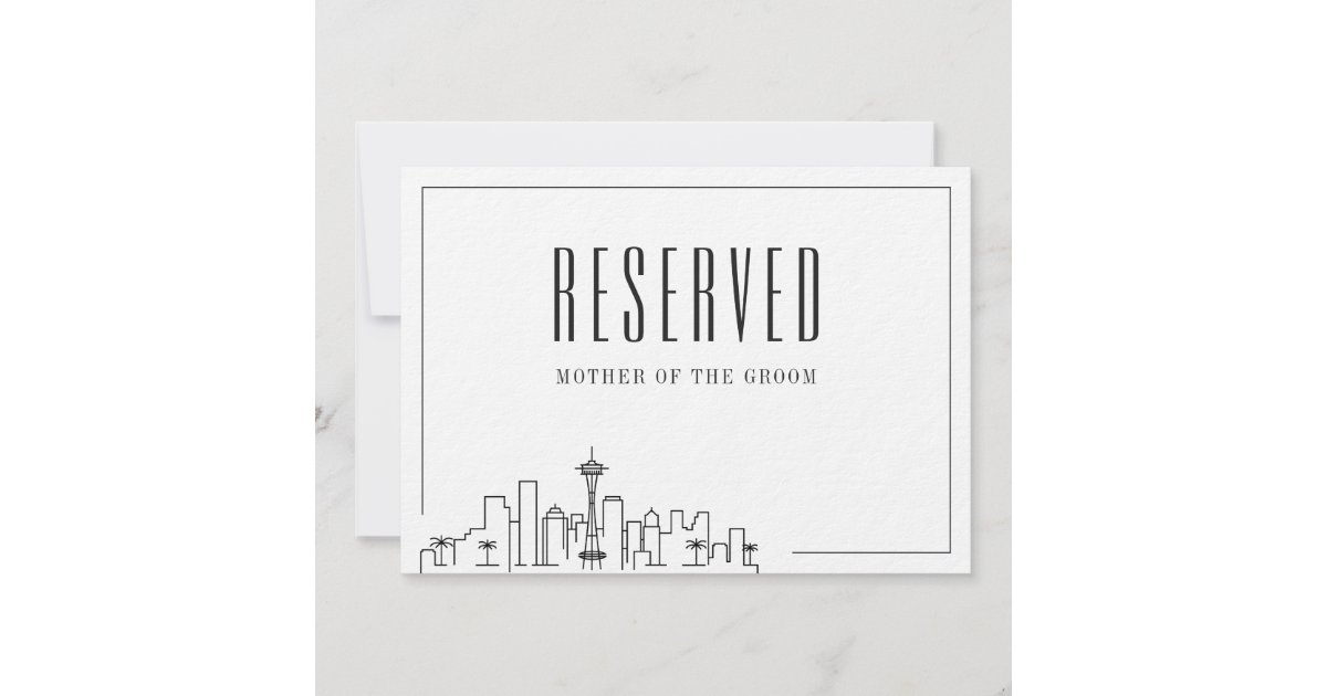 Special Reserved Seat | Seattle Wedding Invitation | Zazzle