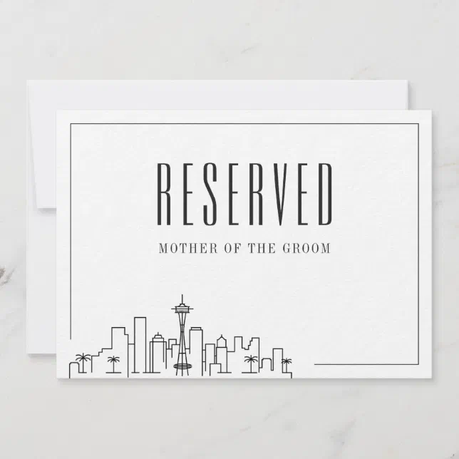 Special Reserved Seat | Seattle Wedding Invitation | Zazzle