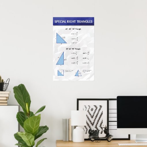 Special Right Triangles Poster | Zazzle