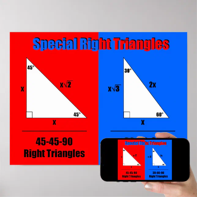 Special Right Triangles Poster | Zazzle