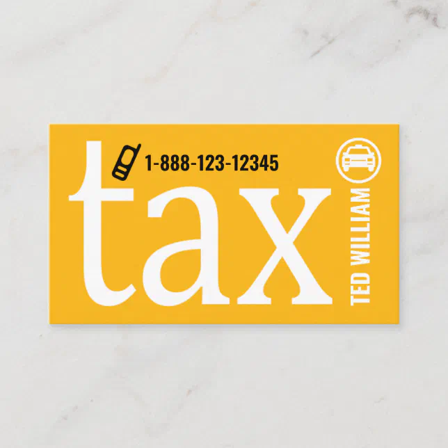 Special Yellow Taxi Letter-i Signage Ride Share Business Card | Zazzle