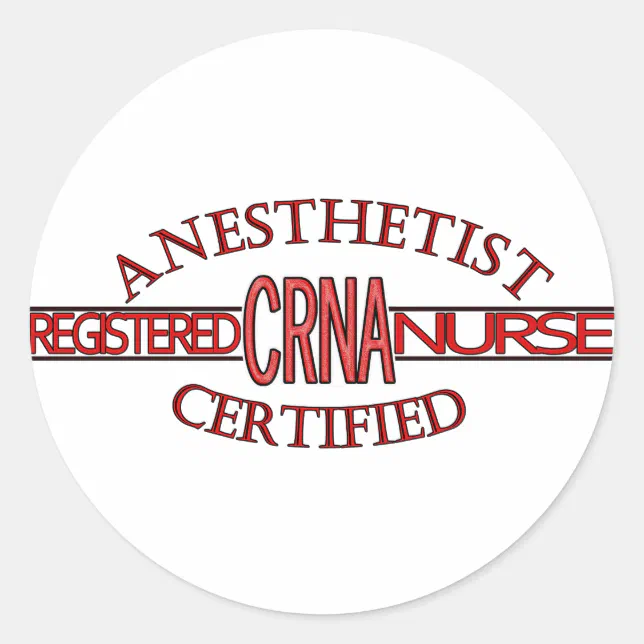 SPECIALIST CRNA LOGO CLASSIC ROUND STICKER | Zazzle