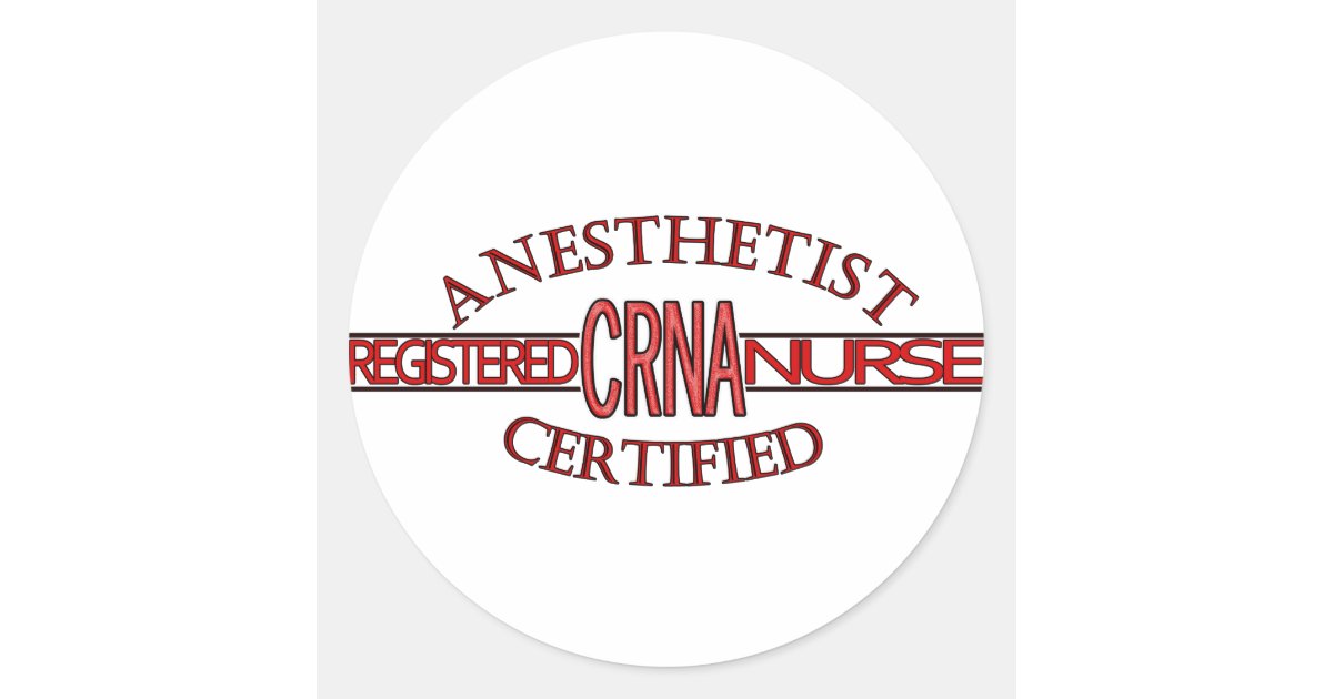 SPECIALIST CRNA LOGO CLASSIC ROUND STICKER | Zazzle