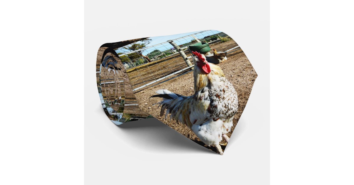 Speckled Farm Rooster, Neck Tie | Zazzle