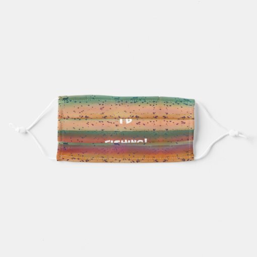 Speckled Rainbow Trout Look I'd Rather be Fishing Adult Cloth Face Mask ...