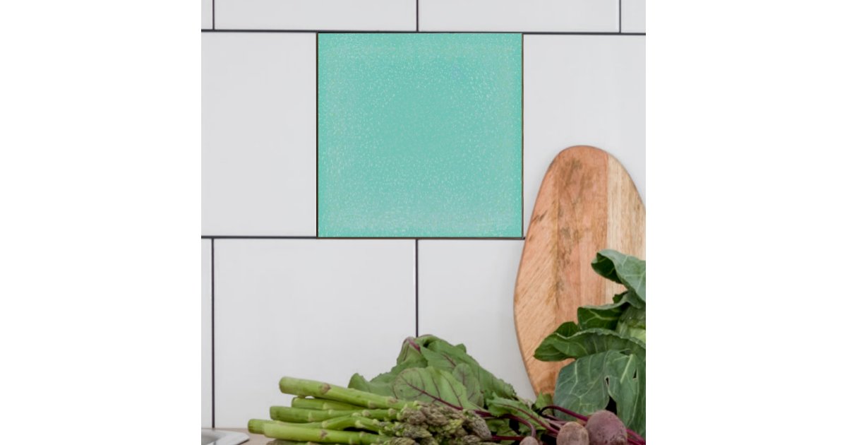 Speckled Turquoise Green Ceramic tile | Zazzle
