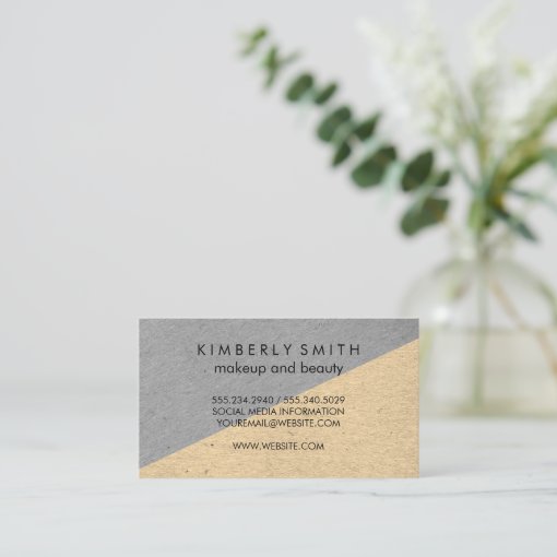 Speckled Two Tone Color Blocks Business Card | Zazzle