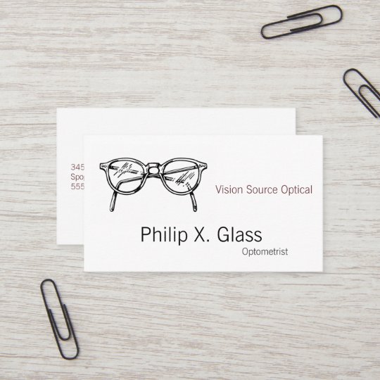 Spectacles Eyewear Optical Vision Business Card | Zazzle.com