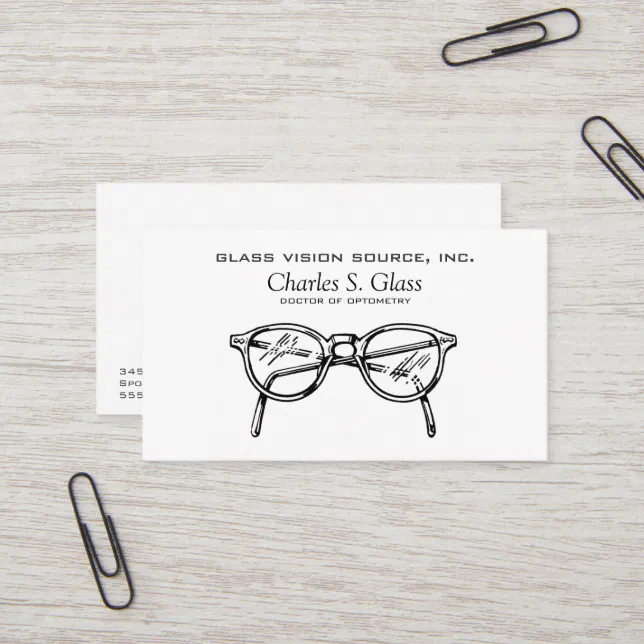 Spectacles Eyewear Optical Vision Business Card | Zazzle