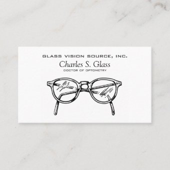 Spectacles Eyewear Optical Vision Business Card | Zazzle