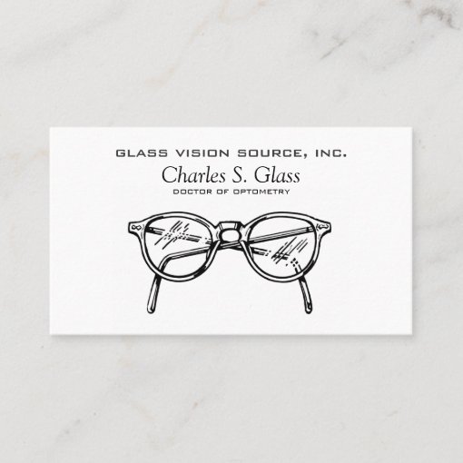 Spectacles Eyewear Optical Vision Business Card | Zazzle
