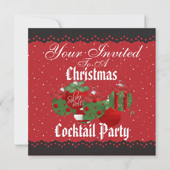 Spectacular Christmas Cocktail Party Invitations | Zazzle