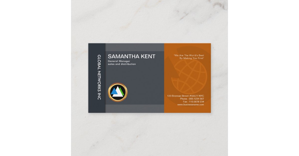 Spectacular Energetic Global Marketing Sales Business Card | Zazzle