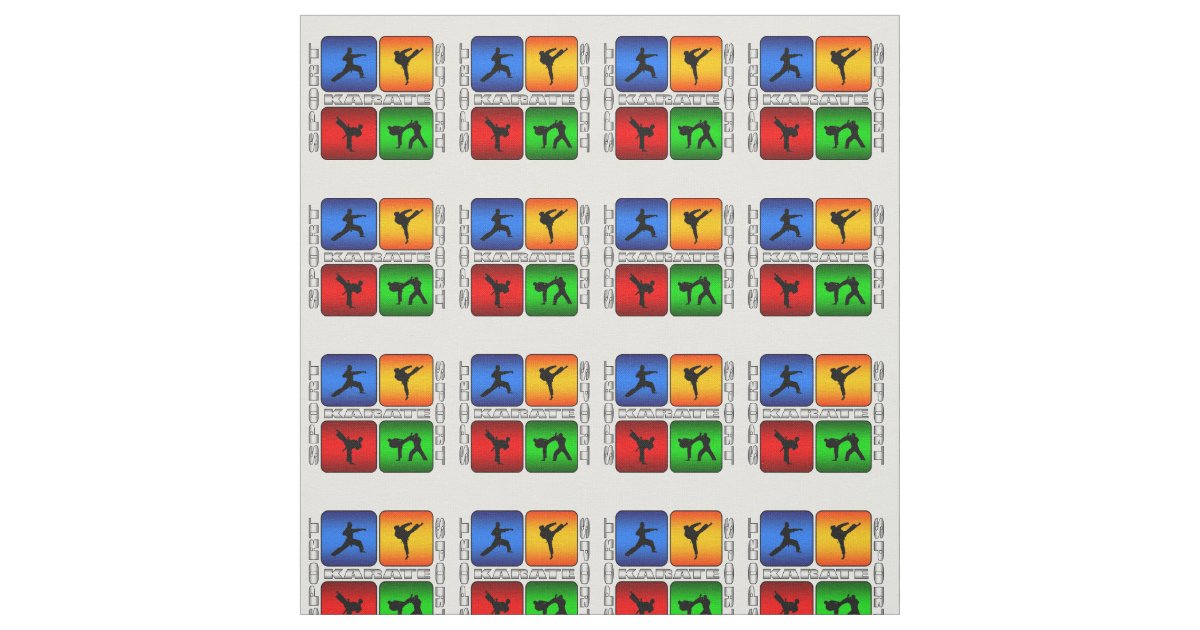Spectacular Karate Judo Kung Fu Ninja Martial Arts Fabric | Zazzle
