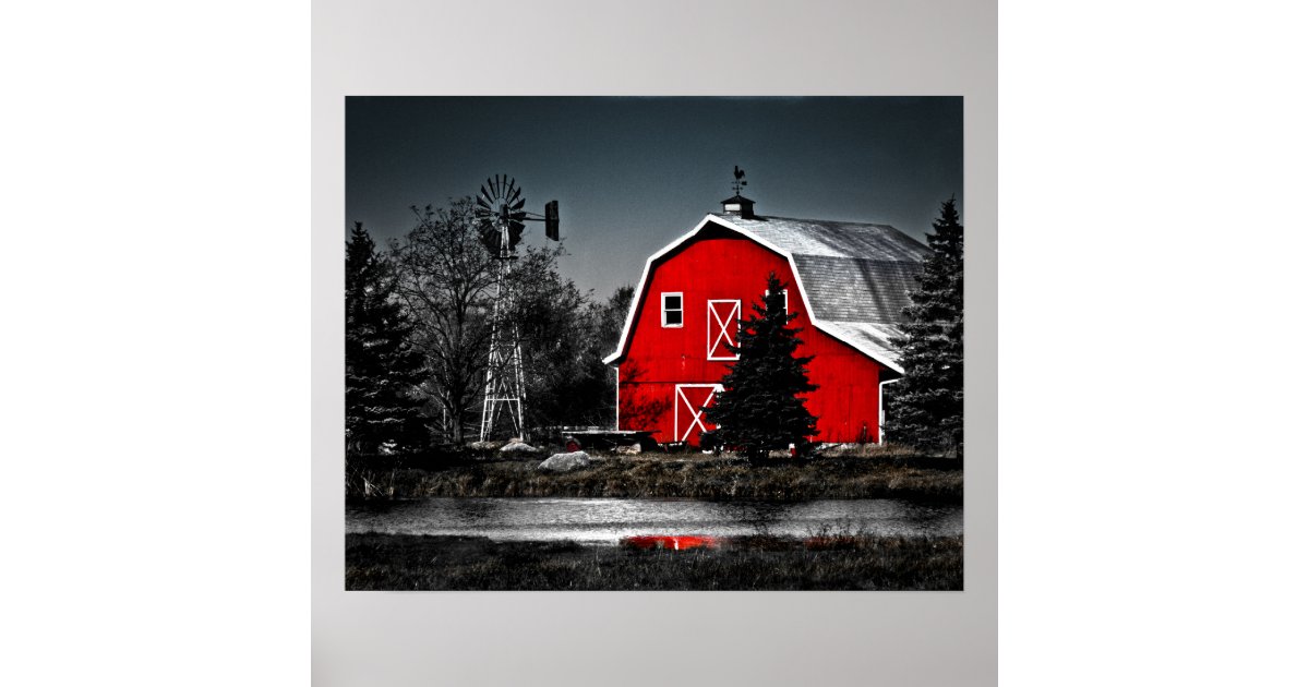 Spectacular Red Barn Poster | Zazzle
