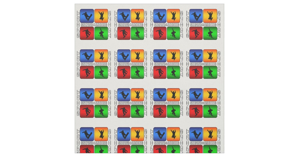 Spectacular Snowboarder Snowboarding Fabric | Zazzle