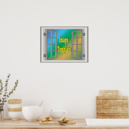 Spectacular Window View Beautiful Amazing Blank Poster | Zazzle