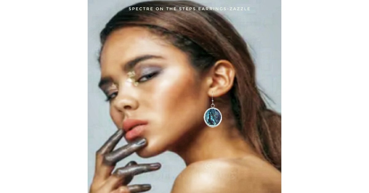 Spectre On The Steps Earrings | Zazzle