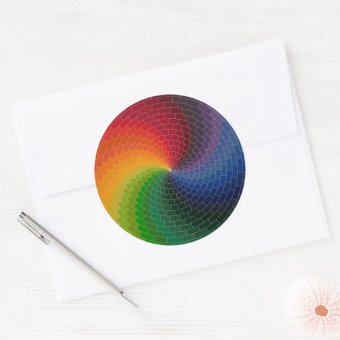 Spectrum Color Wheel Classic Round Sticker | Zazzle
