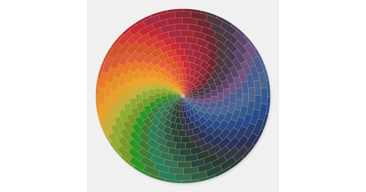 Spectrum Color Wheel Classic Round Sticker | Zazzle