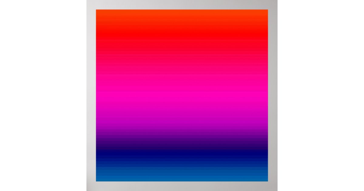 Spectrum of Horizontal Colors - 4 Poster | Zazzle